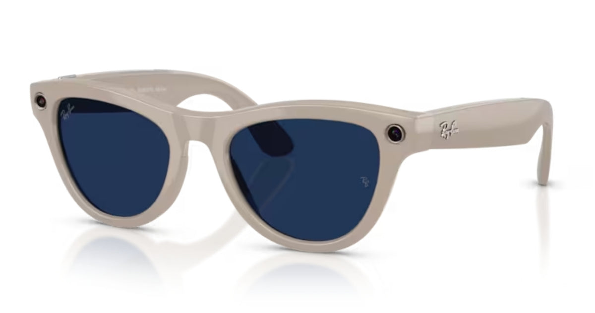 Ray-Ban Skyler Shiny Chalky Grey/ Sapphire Transitions ...